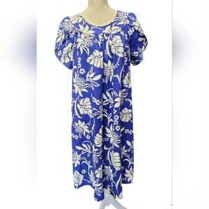 Vintage | Dresses | Vintage Shannon Marie Hawaii Blue And White ...